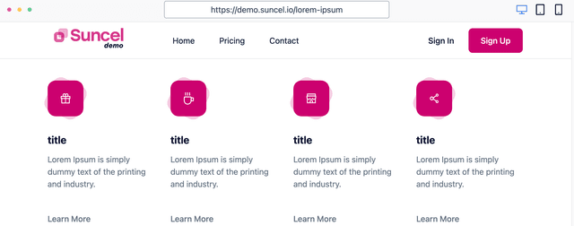 Responsive - Suncel Documentation